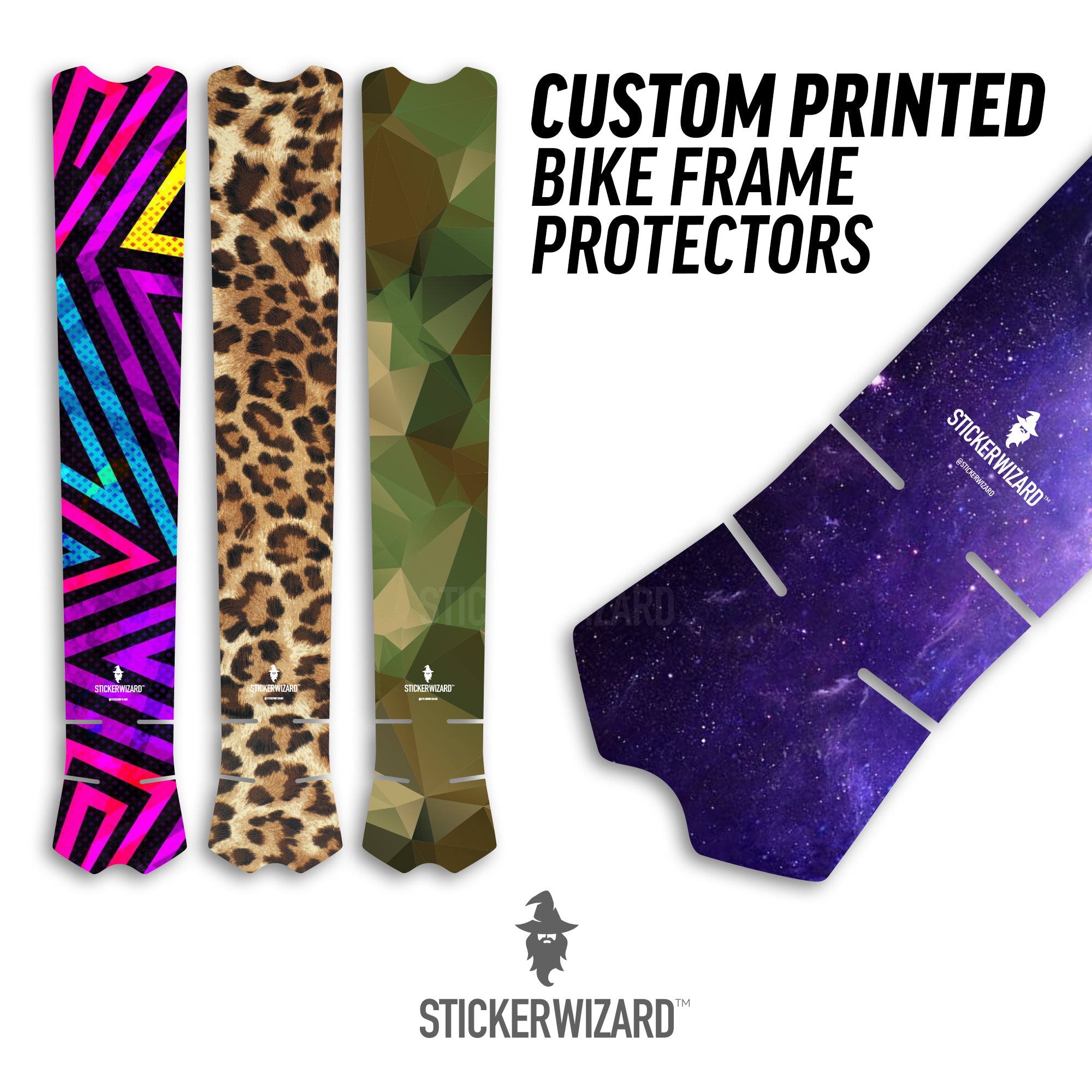 CUSTOM Printed Bike Frame Protection Kit – Sticker Wizard